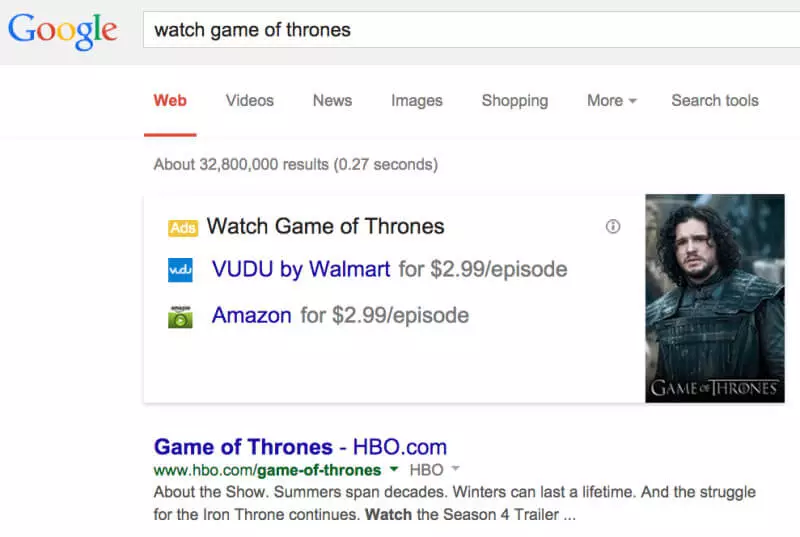 Google game of thrones