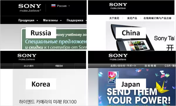 Η Sony χρησιμοποιεί λατινικούς χαρακτήρες για την επωνυμία της παγκοσμίως - συμπεριλαμβανομένης της Ιαπωνίας