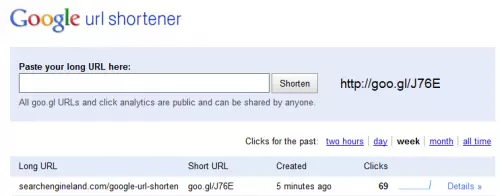 Google URL Shortener otvoren za javnost; Usporedba s Bit.lyjem i Twitterom 11088_2