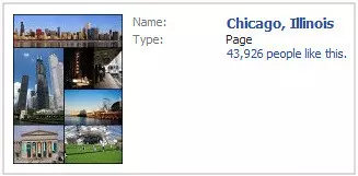 Страница Чикаго, Илиноис на Фејсбук