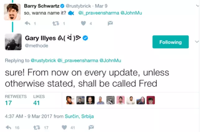 Gary Illyes o Fred Update