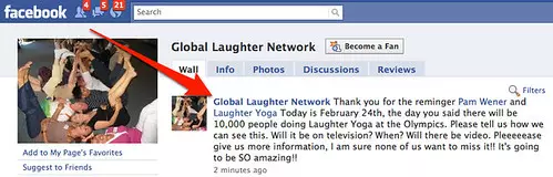 फेसबुक | ग्लोबल लाफ्टर नेटवर्क