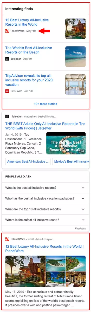 Fitur SERP 'Penemuan menarik' Google: Alasan 'menarik' mengapa lalu lintas pencarian organik seluler tetap kuat saat desktop turun 1190_1