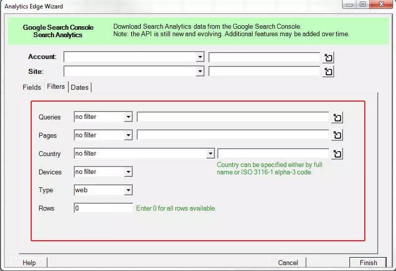 Analytics Edge Filters