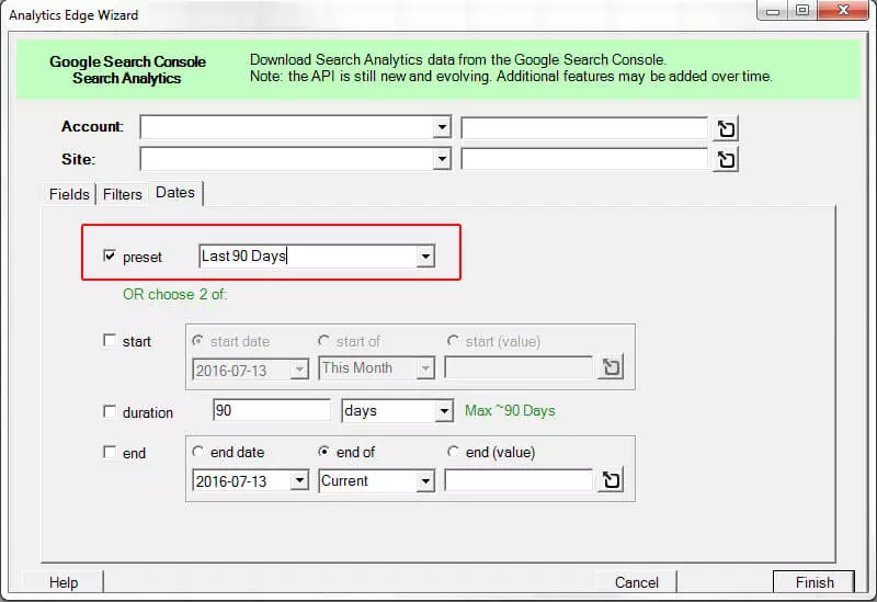 Edge-datums van Analytics