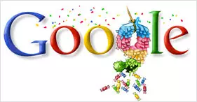 Logo du 9e anniversaire de Google