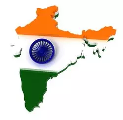 india-flag-map