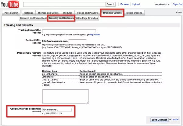 Rianú Youtube le Google Analytics