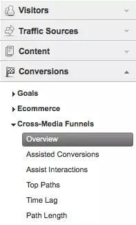 د Google Analytics نیویګیشن