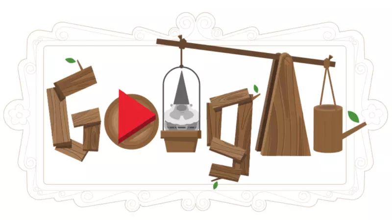 Google doodle jirdoppja bħala logħba gnome tal-ġnien f'unur il-Jum tal-Ġnien tal-Ġermanja 13521_1