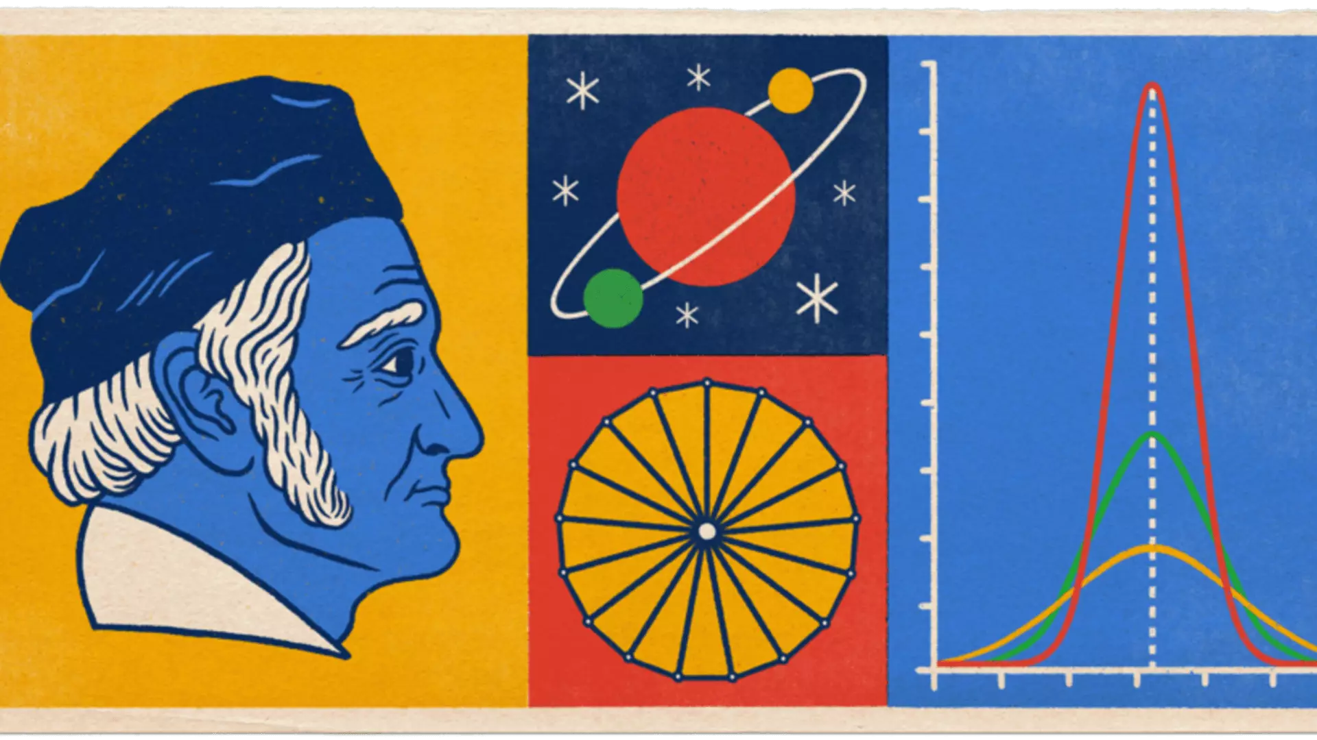 Johann Carl Friedrich Gauß Google doodle vereer wiskundige bekend as die 'Prins van Wiskundiges' 13530_1