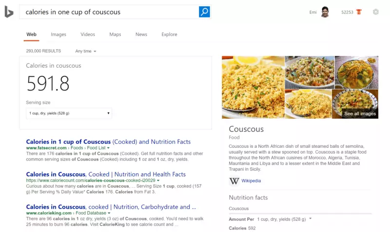 bing-calorie-count-search