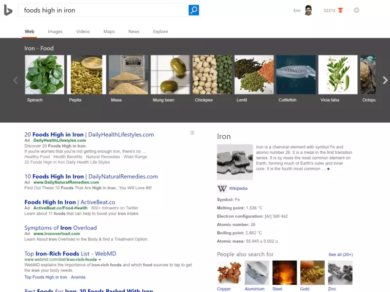 bing-nutrient-specific-Search