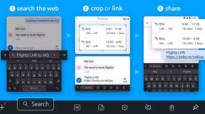 Bing သည် SwiftKey ပူးပေါင်းဆောင်ရွက်မှုဖြင့် Google ၏ Gboard နှင့် ယှဉ်ပြိုင်သည်။ 14058_1