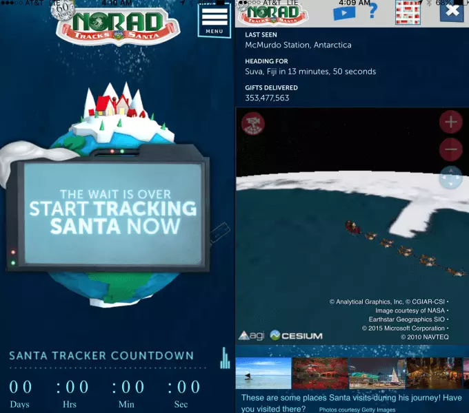 programu ya norad santa