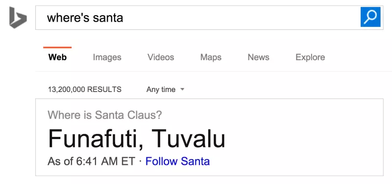 Hvor er Santa Bing