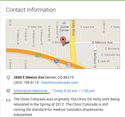 Die Google+ Seite der Klinik Colorado