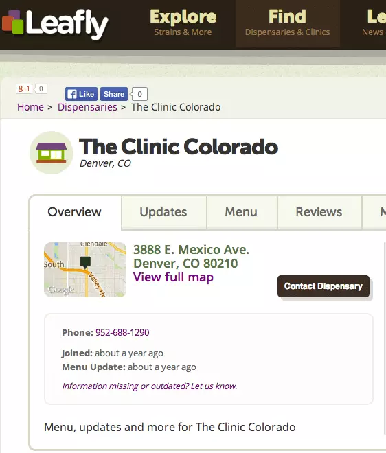 Die kliniek Colorado Leafly