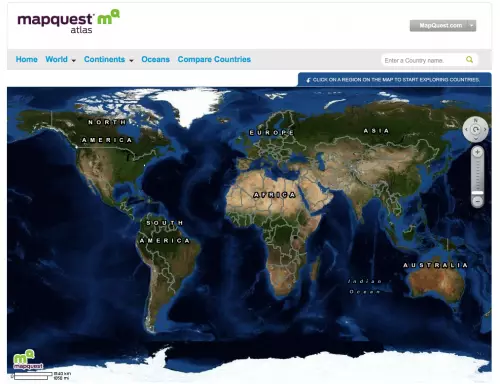 Mapquest Ji bo Xwendekaran Atlasa Nû Dest pê dike -- Bi Daneyên CIA re 1502_1
