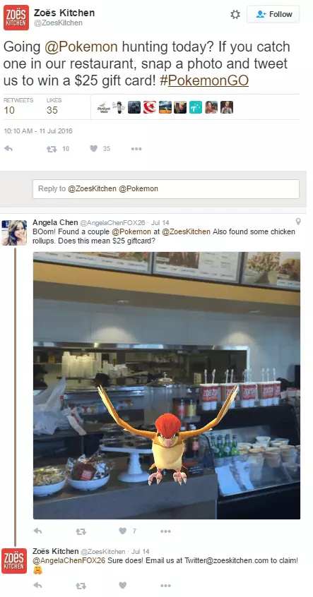 Zoes Kitchen Pokémon Go