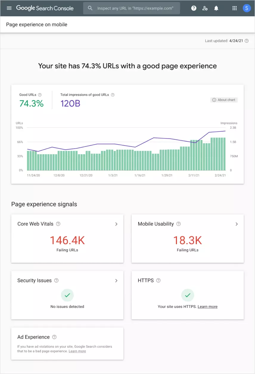 Google खोज कन्सोलले पृष्ठ अनुभव रिपोर्ट र खोज प्रदर्शन रिपोर्टका लागि फिल्टरहरू थप्छ 1554_1