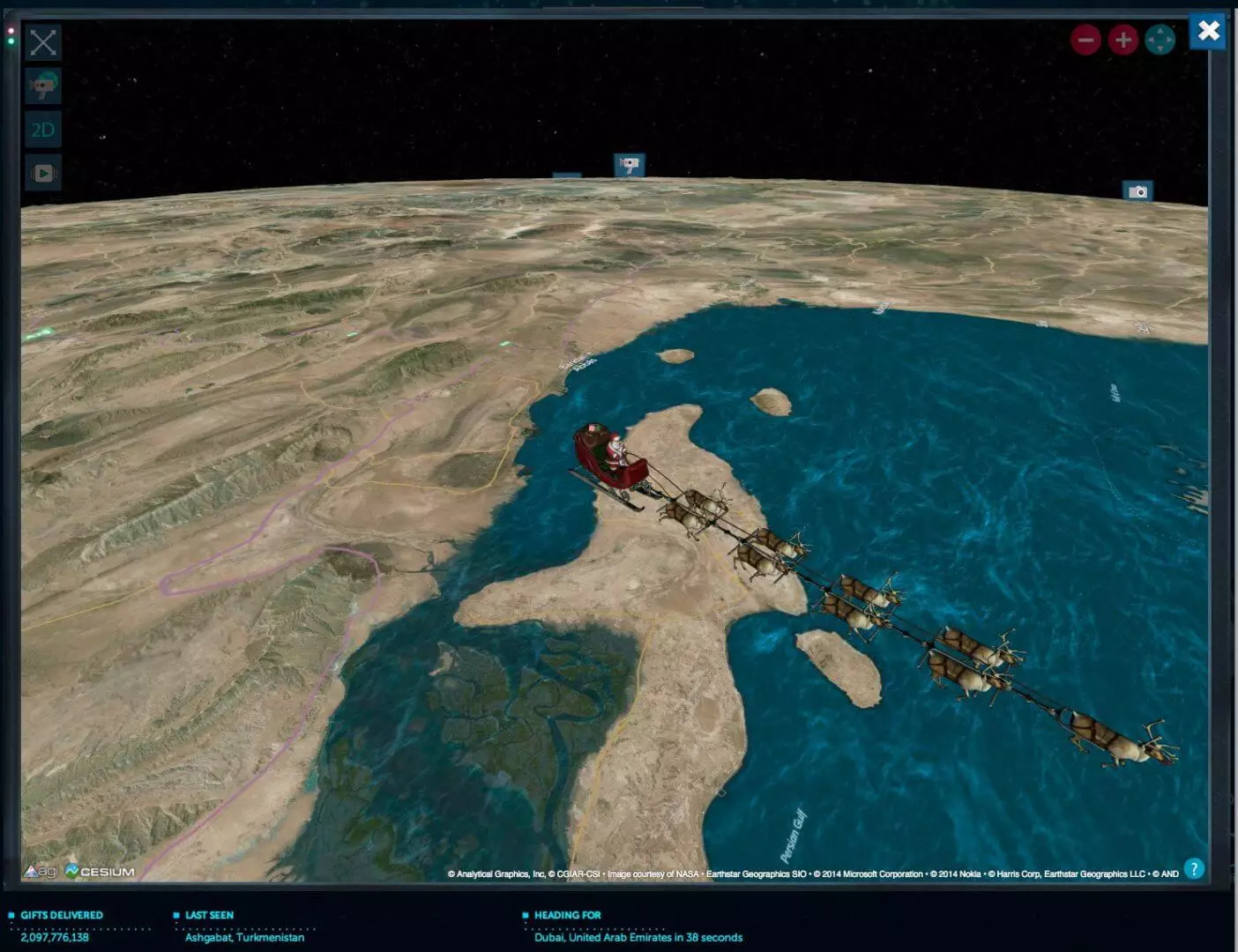 Norad tracks santa 2014