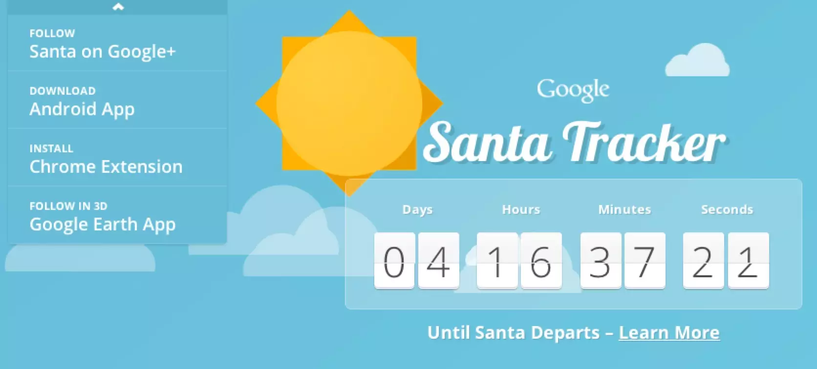 Google Tantangan NORAD Dina Nyukcruk Santa, Ngaluncurkeun Google Santa Tracker 17303_1