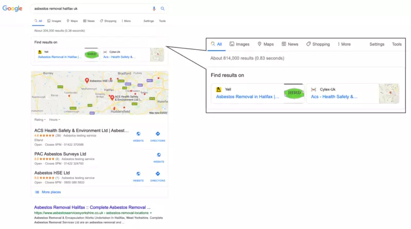 Novo SERP local en directo en Europa 17337_1