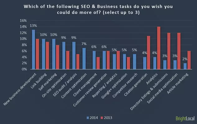 BrightLocal anketa 2014. - što SEO žele više