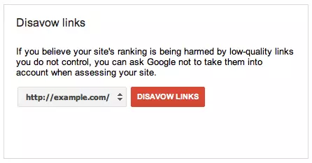 disavow link tool