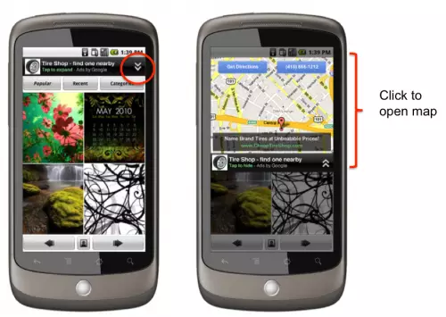 Google Jintroduċi Reklami tal-Mapep Espandibbli Għall-Mowbajl 18313_1