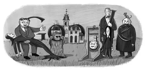 Google לאָגאָ אַנערז די Addams משפּחה באשעפער, Charles Addams 18528_1