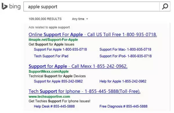 Bing Ads Podpora Apple