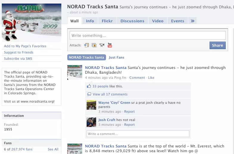 Facebook Santa 2009