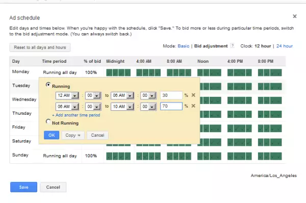 adwords-da vaqt bo'yicha maqsad