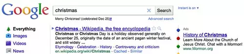 Googleのクリスマス