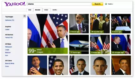 Yahoo Imaxes con deseño en mosaico, imaxes máis recentes e HQ e oferta de Getty Images 20390_2