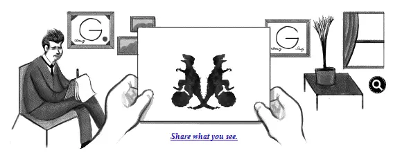 Google Logo Inkblot دىنوزاۋر