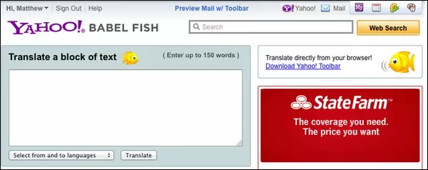 Yahoo-Babel-Fisch