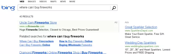 Fireworks Ad Bing