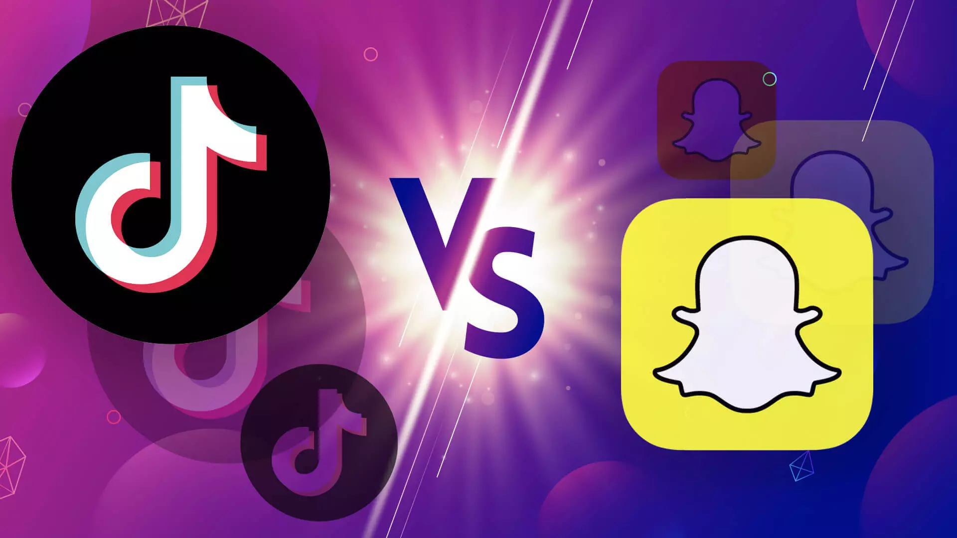 TikTok vs Snapchat: Canllaw i farchnatwyr