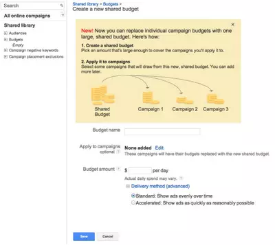 AdWords Ngenalkeun Kamampuhan Pikeun Ngabagi Anggaran Di sakuliah Kampanye 2236_1