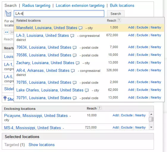 Google AdWords celas LA-3