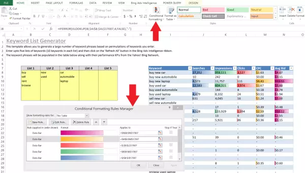 Excel Kondiĉa Formatado