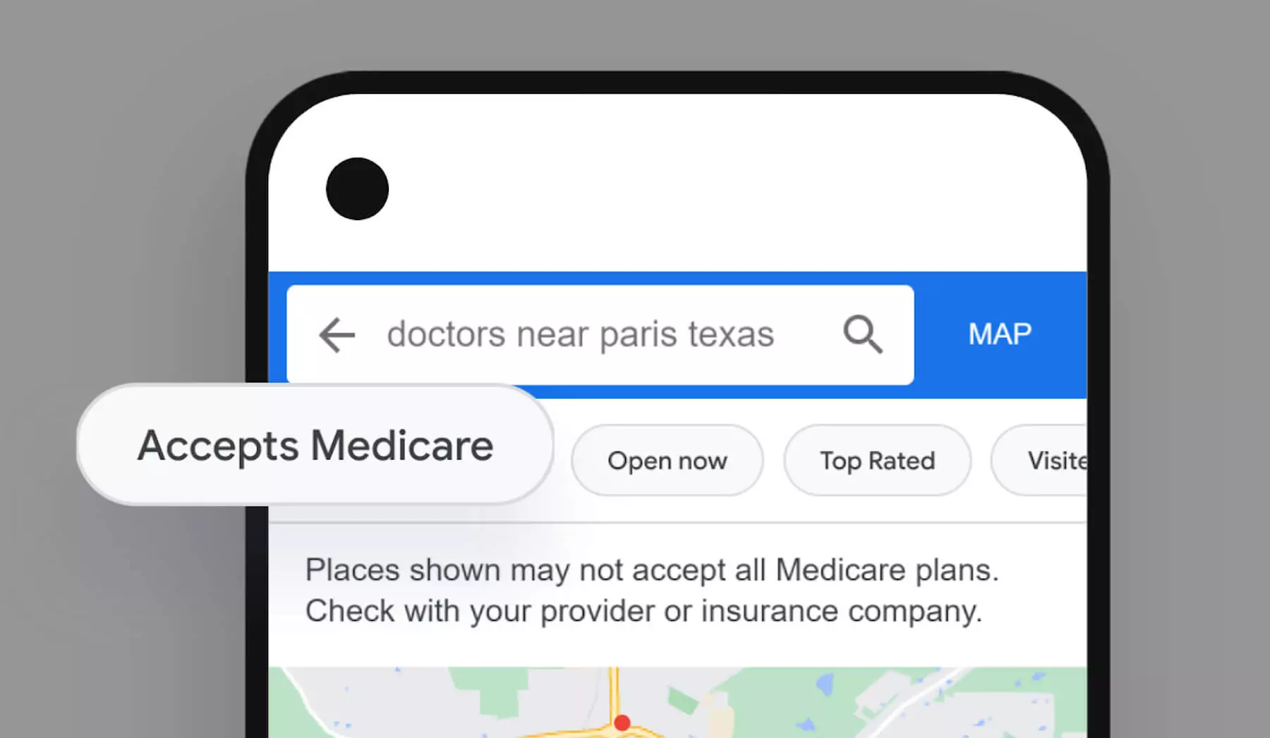 Hinahayaan ka ng Google Search na makita kung kinukuha ng doktor o pasilidad ng pangangalagang pangkalusugan ang iyong insurance