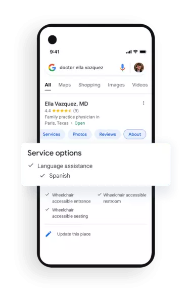 La Búsqueda de Google le permite ver si un médico o centro de atención médica acepta su seguro 2334_2