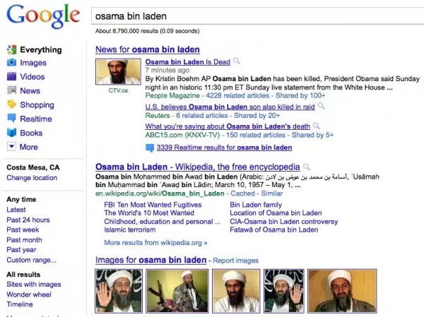 ګوګل او د اسامه بن لادن مړینه 24769_4