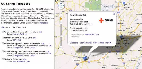 A Google kiadja az alabamai tornádó pusztító képeket és térképeket a tornádókról 24770_7
