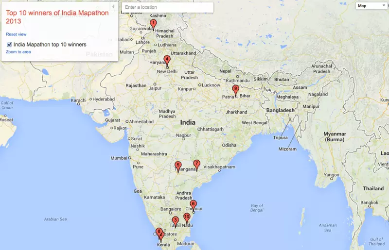 Google Mapathon á Indlandi