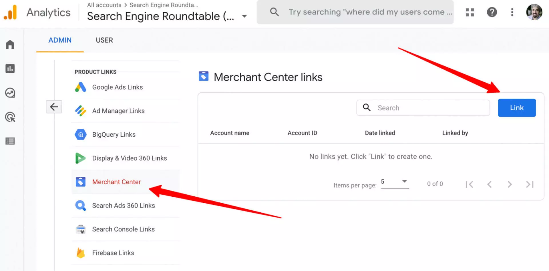 Afaka ampifandraisina amin'ny Google Analytics 4 izao ny Merchant Center